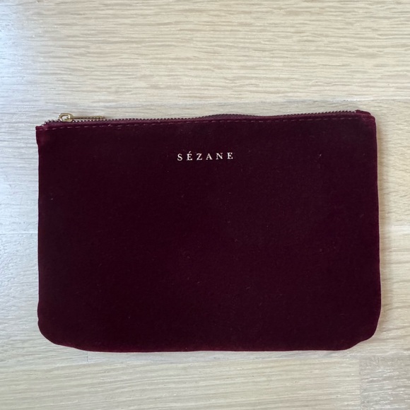Sezane | Bags | Sezane Velvet Pouch | Poshmark